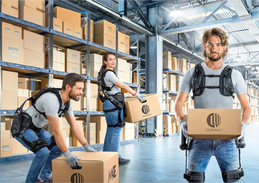 Comau présente son nouvel exosquelette portable MATE-XB Comau présente son nouvel exosquelette portable MATE-XB
