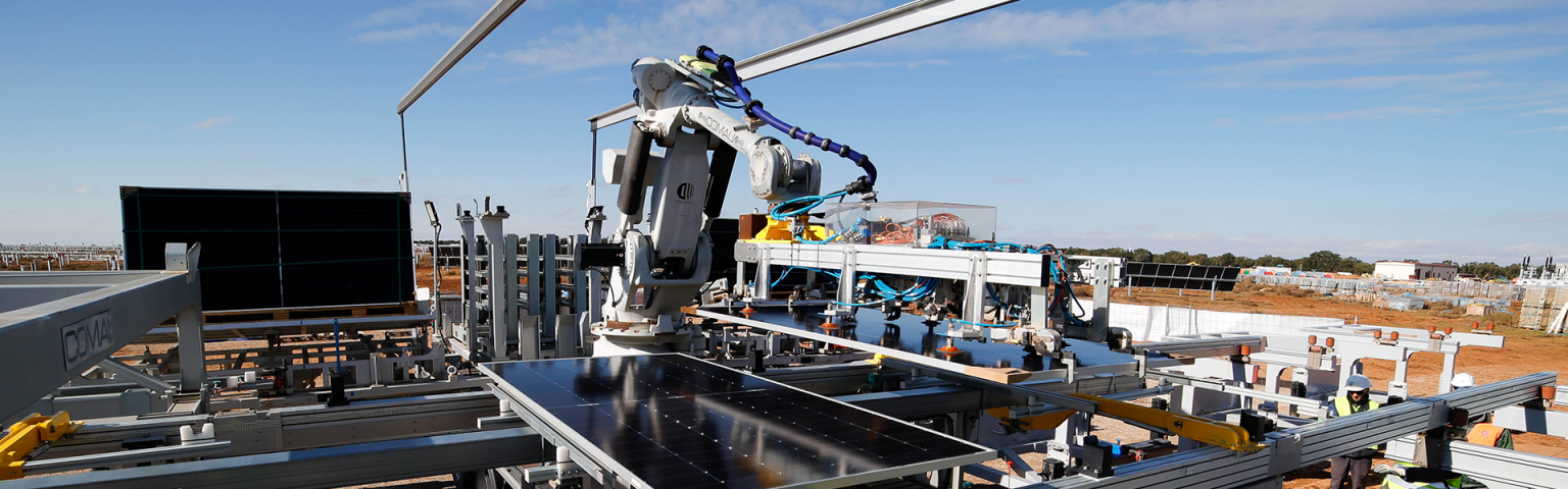 EDP tests construction of its first solar park with Comau automation