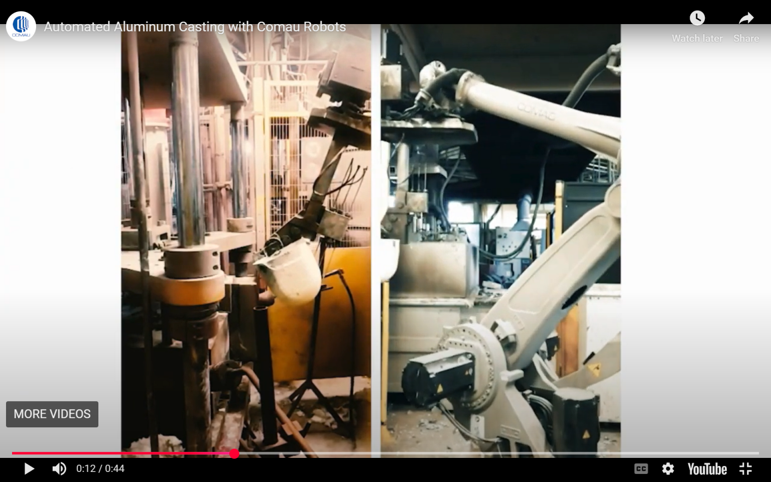 Automated Aluminum Casting with Comau Robots - Comau