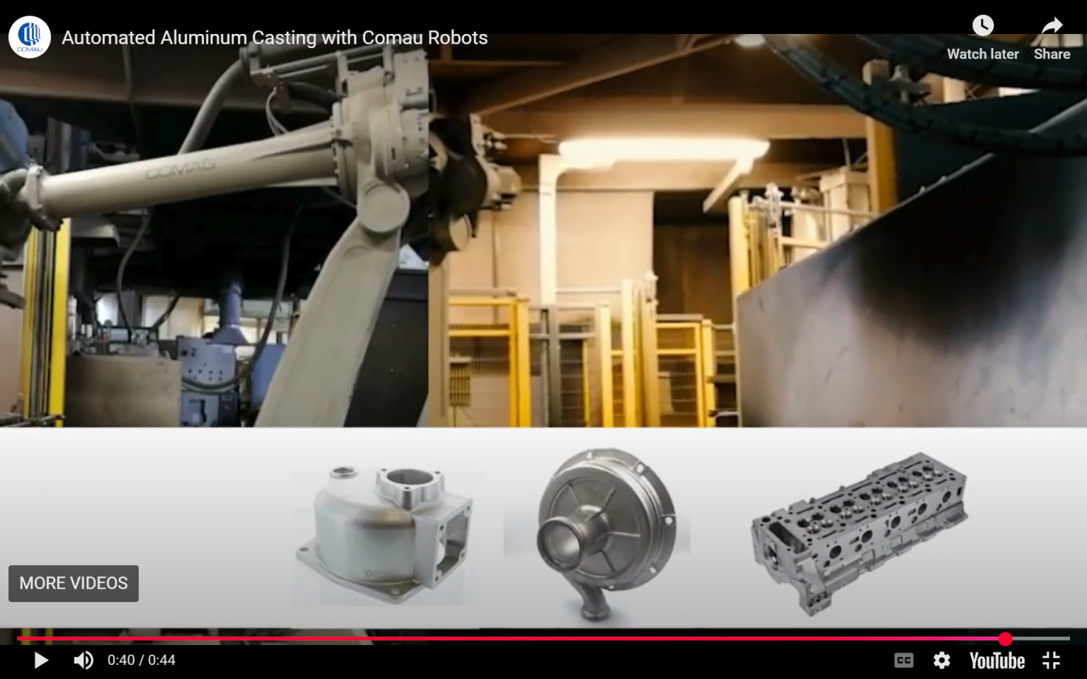 Automated Aluminum Casting with Comau Robots - Comau