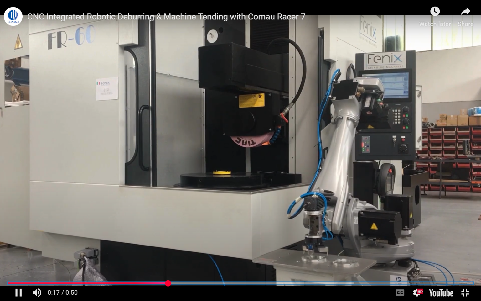 CNC-Integrated Robotic Deburring & Machine Tending with Comau Racer-7 ...